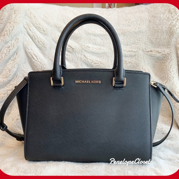 MICHAEL Michael Kors | Bags | Michael Kors Selma Medium Satchel Black | Poshmark